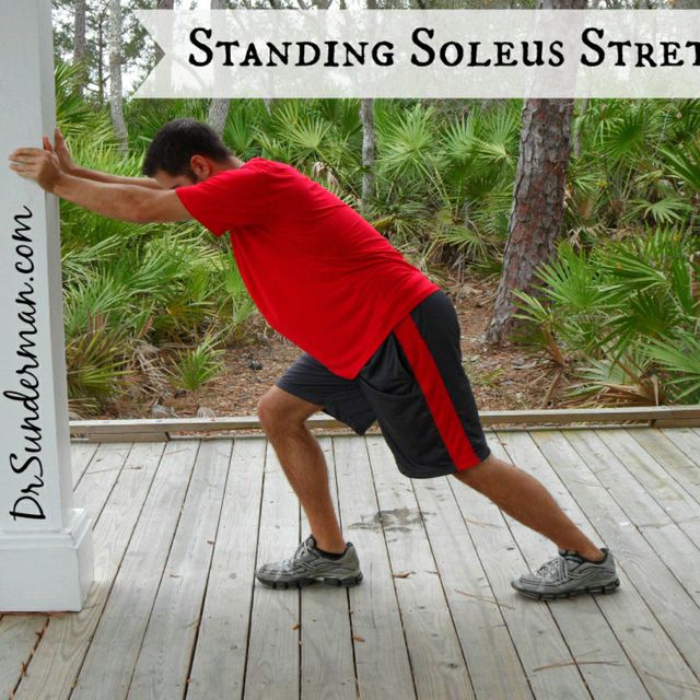 Standing Soleus Stretch VH - Exercise How-to - Workout Trainer by Skimble