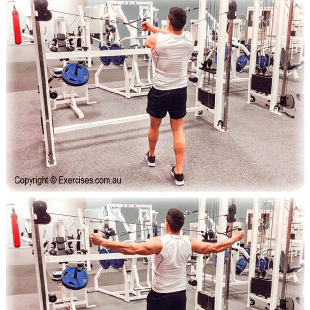 High Cable Rear Delt Fly Crossover by Odin S. - Exercise How-to - Skimble