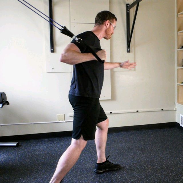 Chest Press, Single Arm, CB, Staggered Stance - Exercise How-to ...