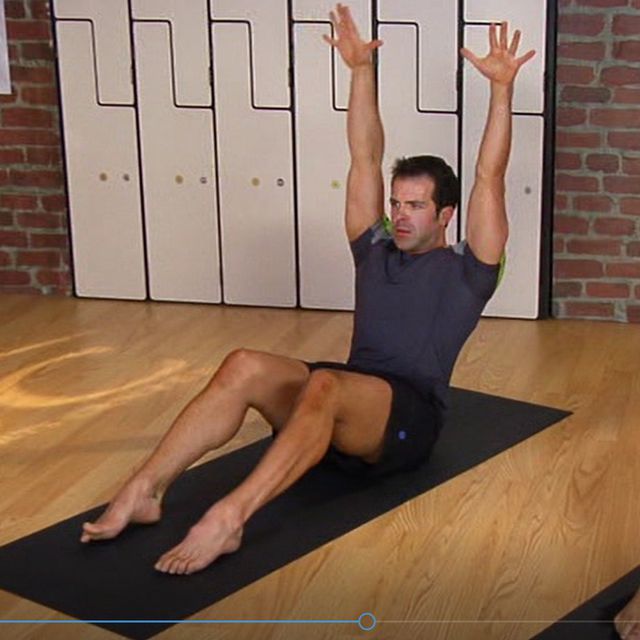 1/2 Roll Down Oblique Hold + 10 Pulses - Exercise How-to - Workout ...