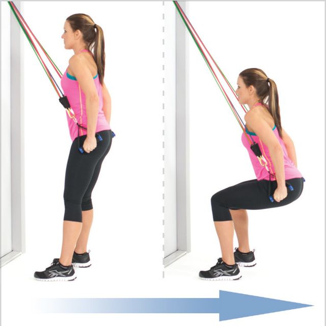 Repel Squat With Tube Bands by Mz Coffee - Exercise How-to - Skimble