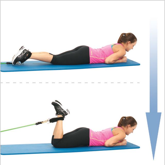 Lying Hamstrings Curl With Tube Bands by Mz Coffee - Exercise How-to ...