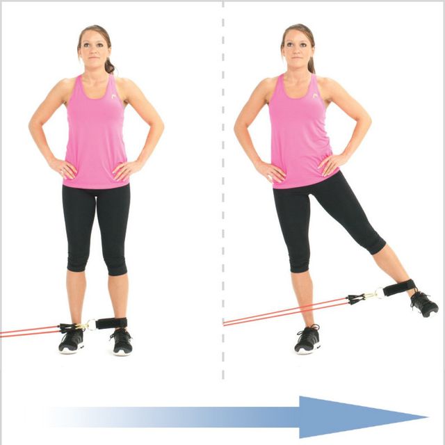 Standing Leg Abduction With Tube Bands by Mz Coffee - Exercise How-to ...