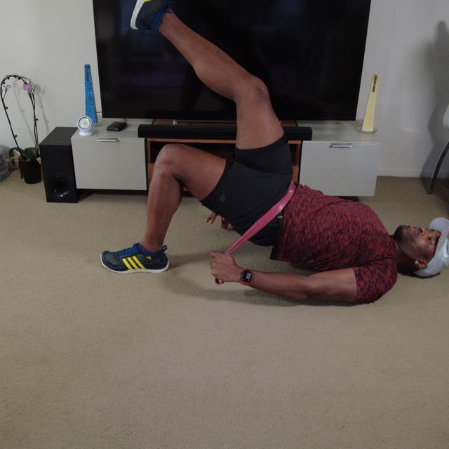 Left Leg Bridge (Band) by Daniel Arixi - Exercise How-to - Skimble