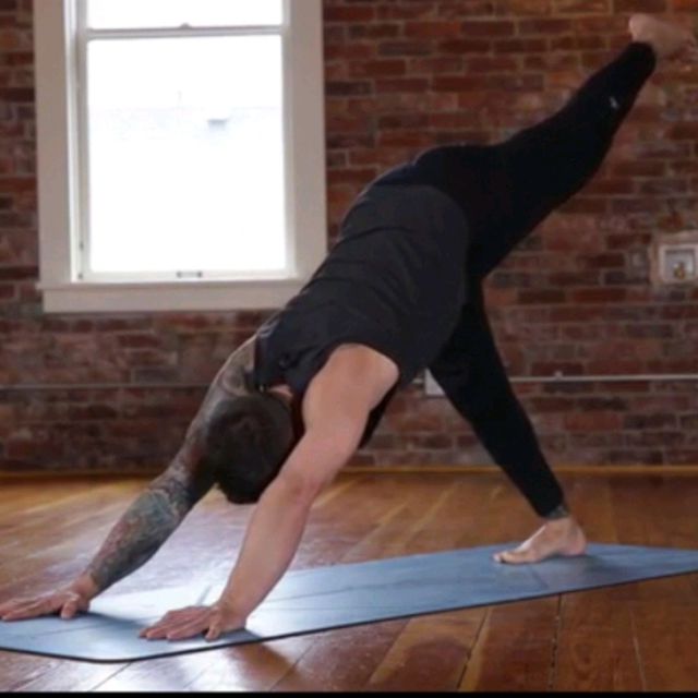 Single Leg Down Dog, Left Knee To Opposite Triceps - Exercise How-to ...