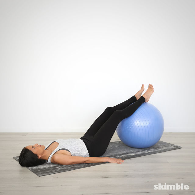 Bridge with Leg Lifts on Ball - Exercise How-to - Workout Trainer by ...