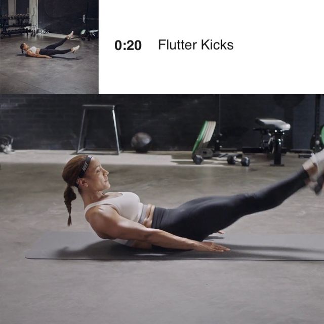 Head Raised Flutter Kicks by Rushfitness 💪🏽 - Exercise How-to - Skimble