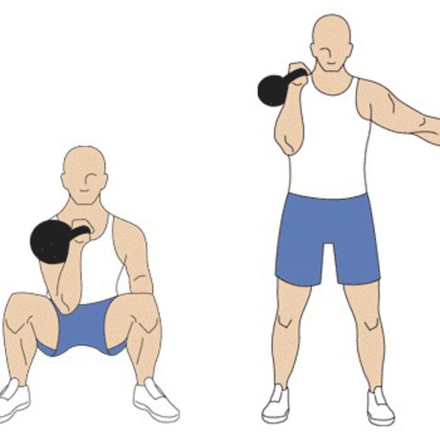 Right Arm KB Squats by Brian Fallon - Exercise How-to - Skimble