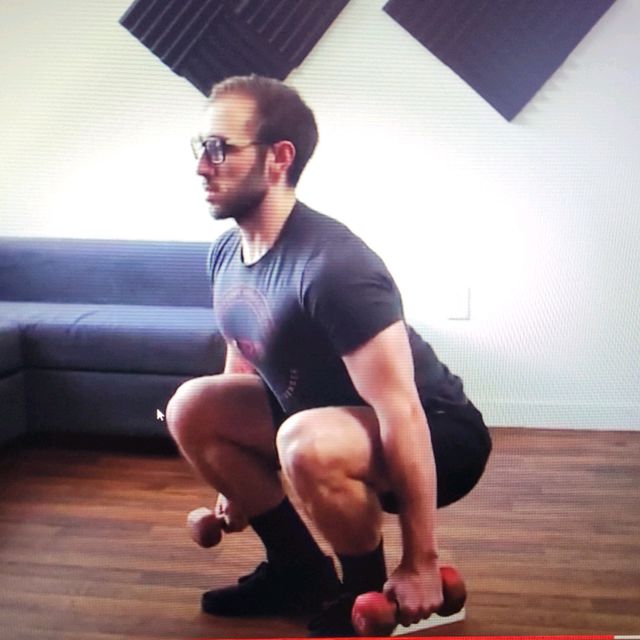 Dumbell Narrow Squat - Exercise How-to - Workout Trainer by Skimble