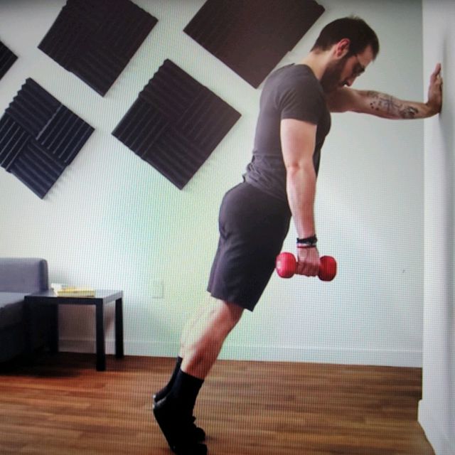 Leaning Calf Raise by B B. - Exercise How-to - Skimble