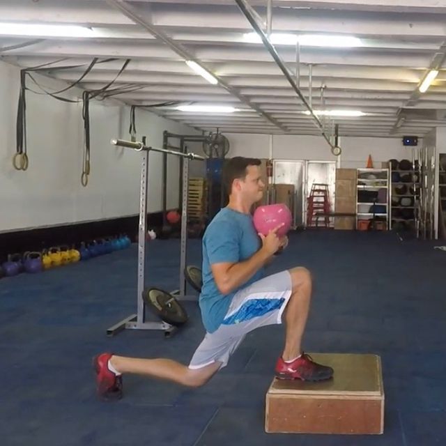 Goblet Left Leg Step Down Reverse Lunge by Brian Fallon - Exercise How ...