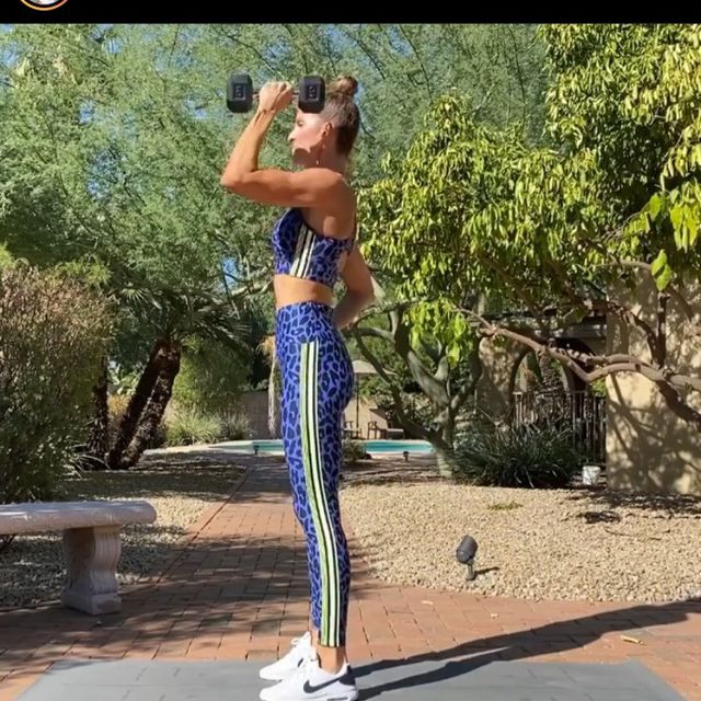 Unilateral Shoulder Press To Shoulder Press - Exercise How-to - Workout ...