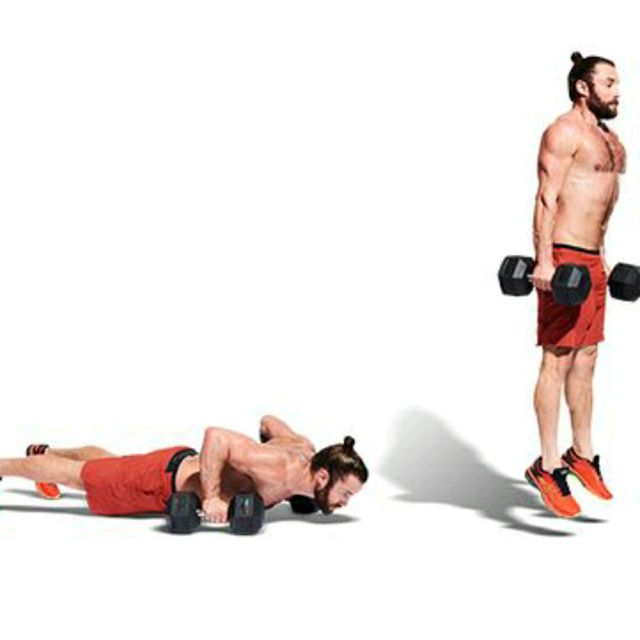 Dumbbell Burpee by Brittany D. - Exercise How-to - Skimble