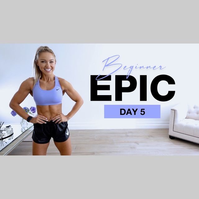 Day 5 of Beginner EPIC | Full Body HIIT Workout - Free Full Body ...