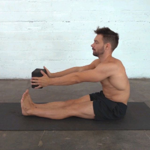 Sitting Pike Block Push - Exercise How-to - Workout Trainer by Skimble