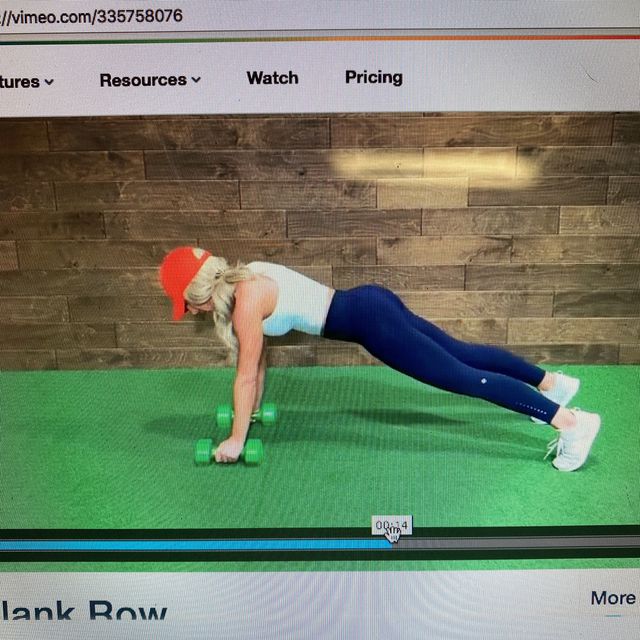 Overhead Press Hop To Plank Row by Kaitlyn Gallant - Exercise How-to ...