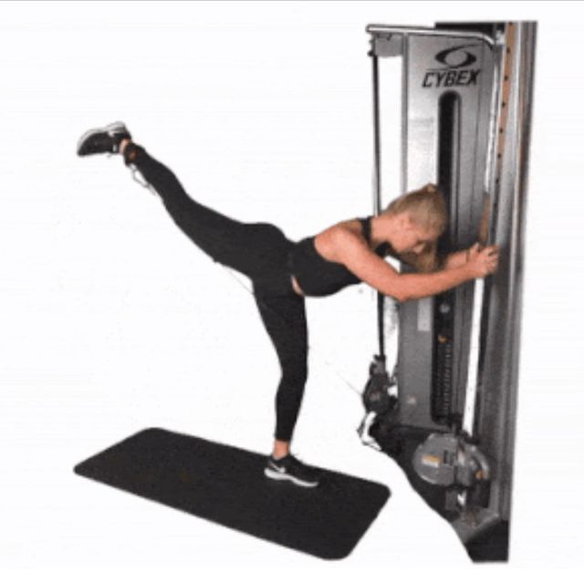 Left Cable Glute Kickback by Cleo W. - Exercise How-to - Skimble