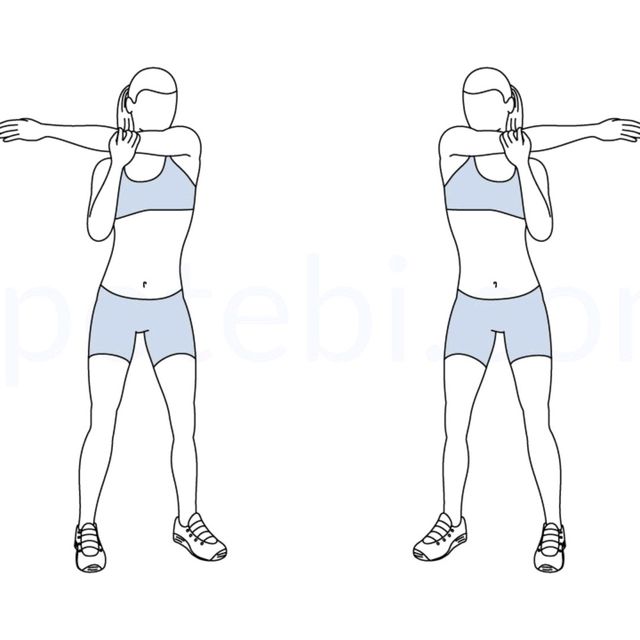 Arm Across Chest Right Side by L S. - Exercise How-to - Skimble