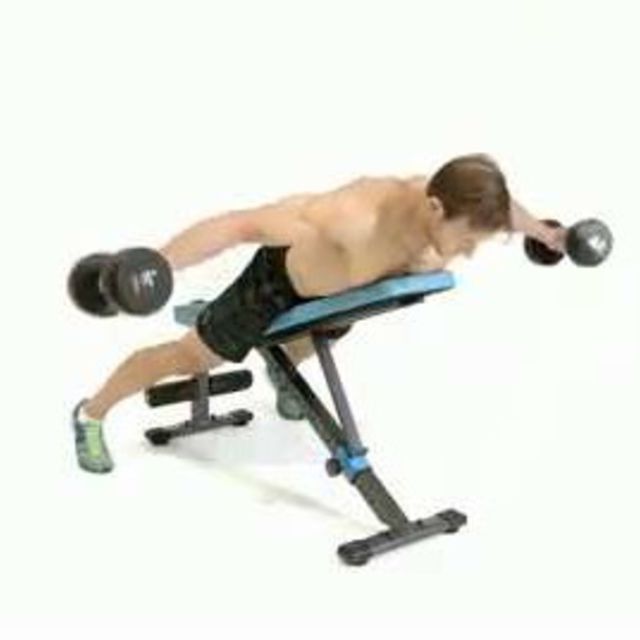 Incline Dumbbell Reverse Flyes by Elizabeth Helmick - Exercise How-to ...