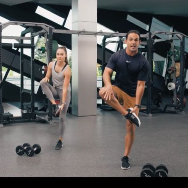 Warm Up Quad Reach Hip Stretch Runners Lunge Walkouts Lateral Step ...