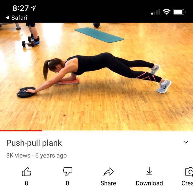 Plank Plate Push Pull by Kaitlyn Gallant - Exercise How-to - Skimble