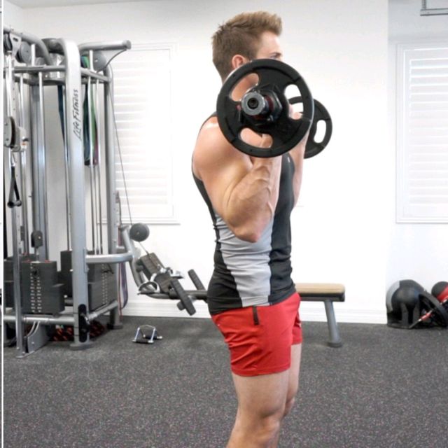 Barbell curl- head shoulders buttocks straight line- SLOW by Pat C ...