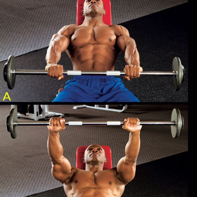Incline Face Up Bar Front Raises by Elizabeth Helmick - Exercise How-to ...