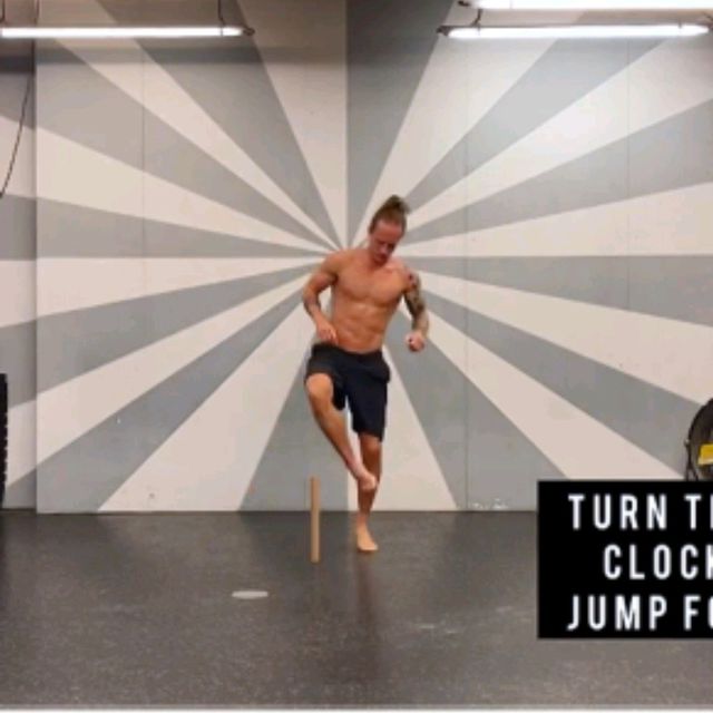 Foot Around Stick With Jumps - Exercise How-to - Workout Trainer by Skimble