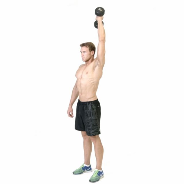 Standing Dumbbell Triceps Extension (L) by Ömer Köseoğlu - Exercise How ...