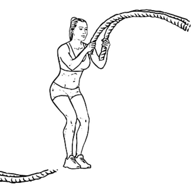 Battle Rope Double Waves por Silas Eisenback - Ejercicio Cómo hacerlo ...