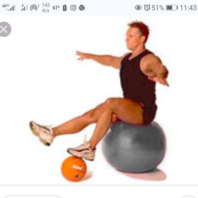 Stability Ball Sit With Shoulder External Rotation - Exercise How-to ...