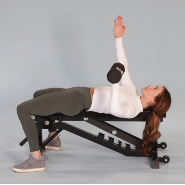 Single Arm Dumbell Chest Press by Dawn H. - Exercise How-to - Skimble