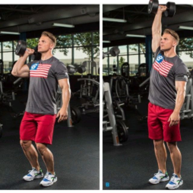 Single Arm Push Press Right - Exercise How-to - Skimble