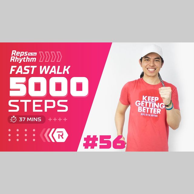 5000 STEPS FAST & FUN WALK in 37 Mins • 150 BPM • Walking Workout #56 ...