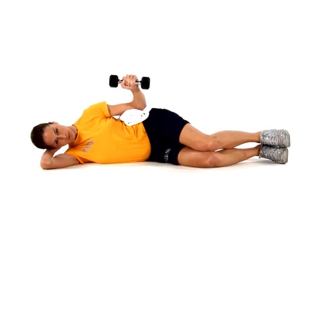 Side lying dumbbell shoulder external rotation (L) by Ömer K ...
