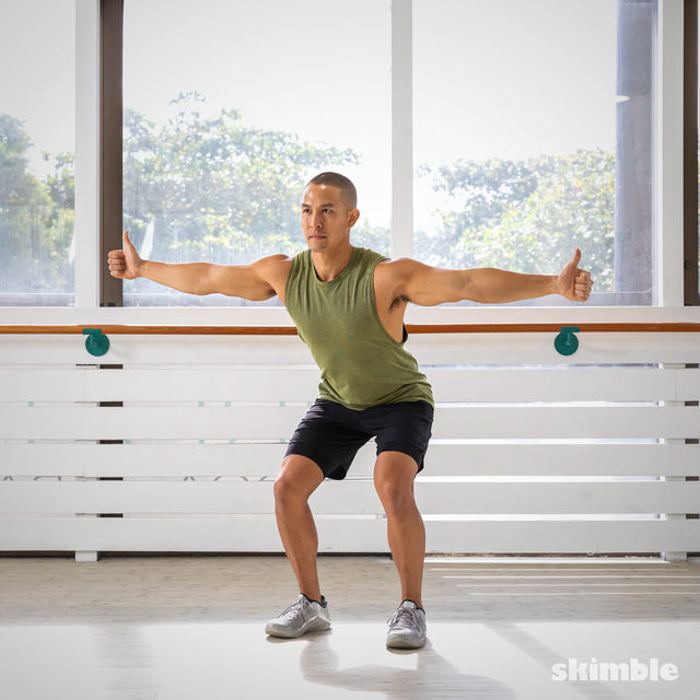 Standing Y-T-A's - Exercise How-to - Skimble Workout Trainer