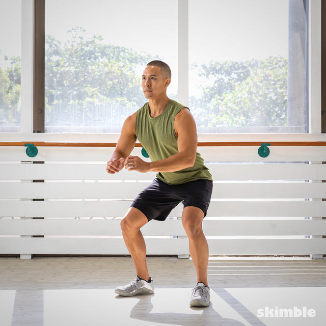 Max Rep Deep Squats - Exercise How-to - Skimble Workout Trainer