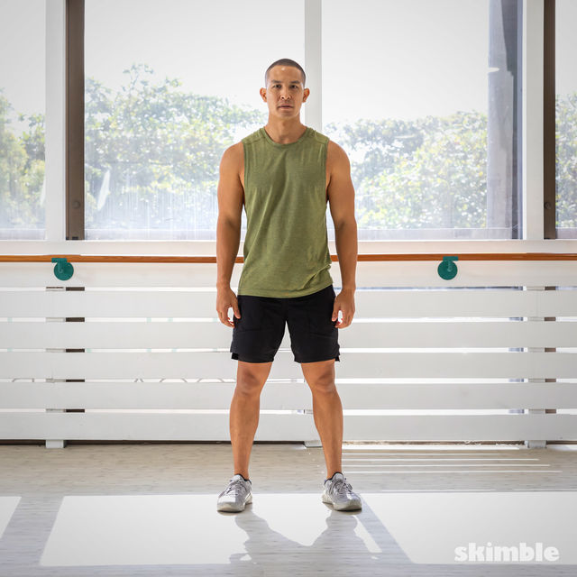 Squat Side Kicks - Exercise How-to - Workout Trainer by Skimble