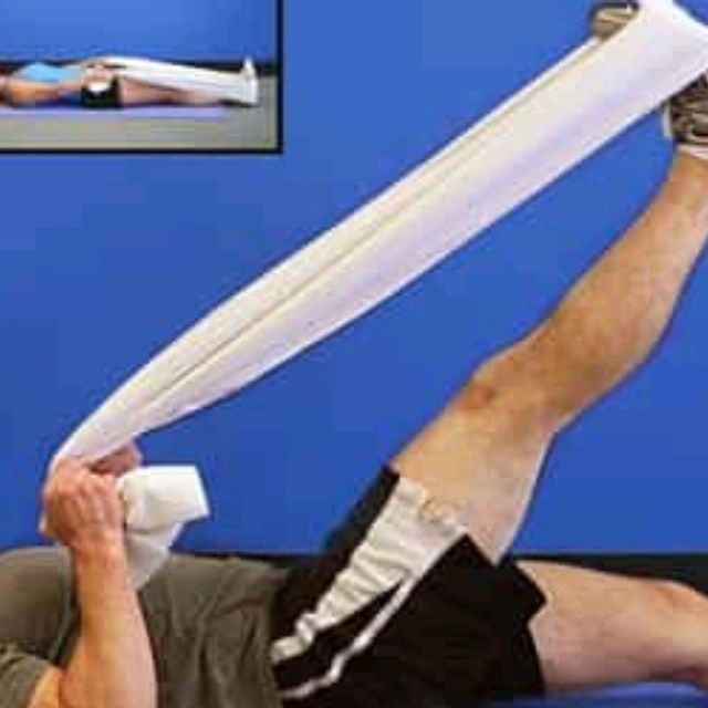 Hamstring Stretch With A Yoga Strap by Susan H. - Exercise How-to - Skimble