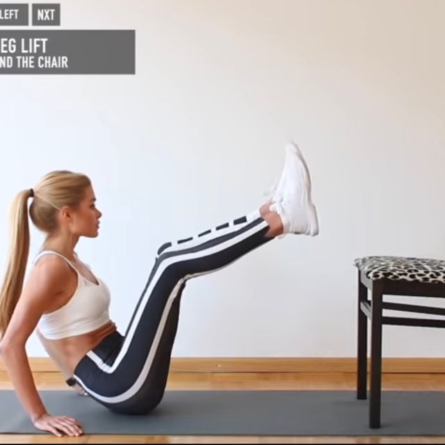 Legs Over Chair - Exercise How-to - Workout Trainer by Skimble