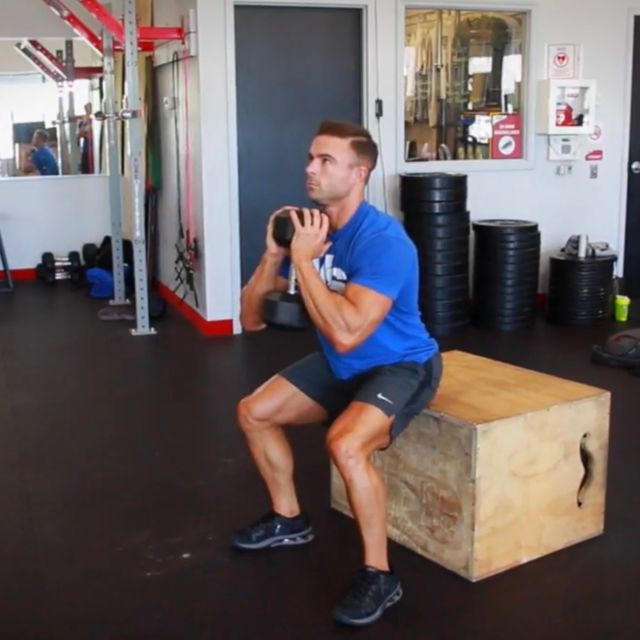 Goblet Box Squats by Ömer Köseoğlu - Exercise How-to - Skimble