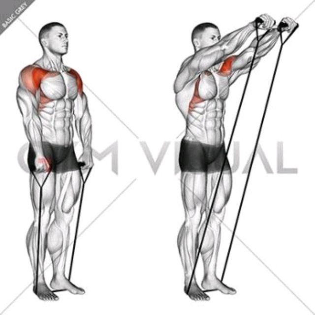 Resistance Band Front Raises by Richard Terry Jr - Exercise How-to ...