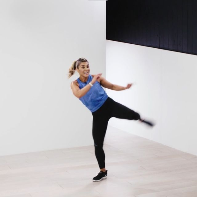 Squat Sidekick + Straight Jump by Vera Maxakova - Exercise How-to - Skimble