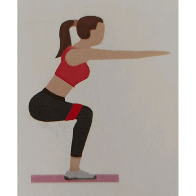 Squat with hip band by Anni W. - Exercise How-to - Skimble