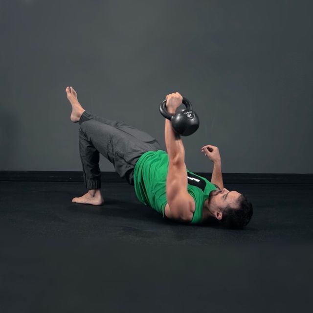 One Leg Bridge Chest Press (L) by Ömer Köseoğlu - Exercise How-to - Skimble