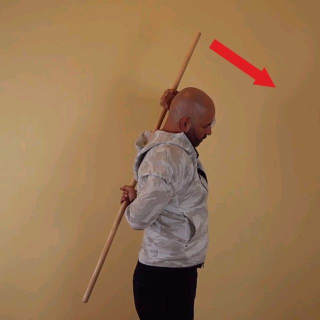 Right Deltoid Stick Stretch by Kirk W. - Exercise How-to - Skimble