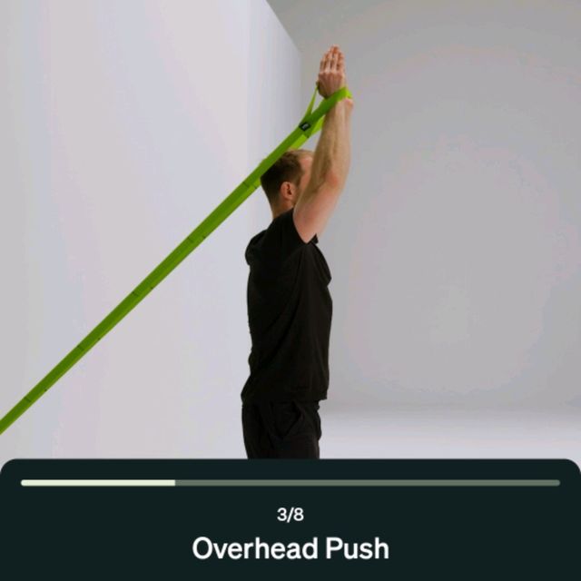Overhead Push With Band por Rajeswari D. - Ejercicio Cómo hacerlo - Skimble
