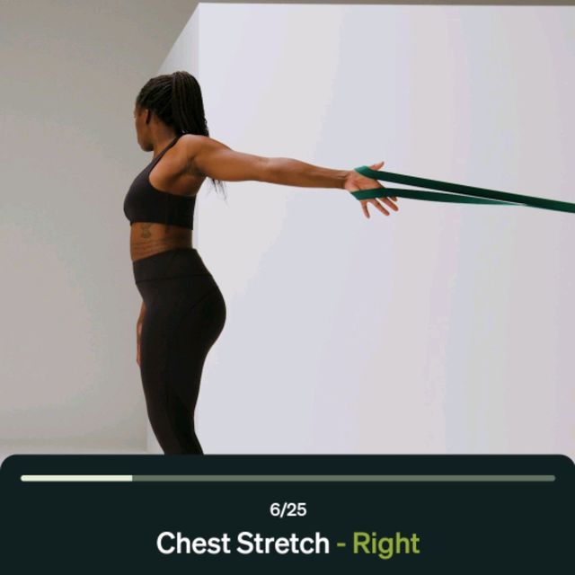 Chest Stretch With Band - Right - Exercise How-to - Workout Trainer by ...