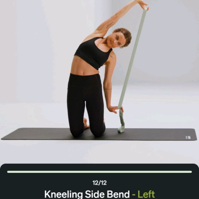 Kneeling Side Bend With Band - Left by Rajeswari D. - Exercise How-to ...