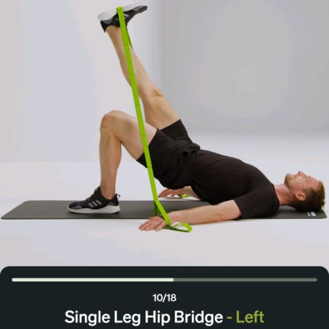 Single Leg Hip Bridge With Band - Left by Rajeswari D. - Exercise How ...